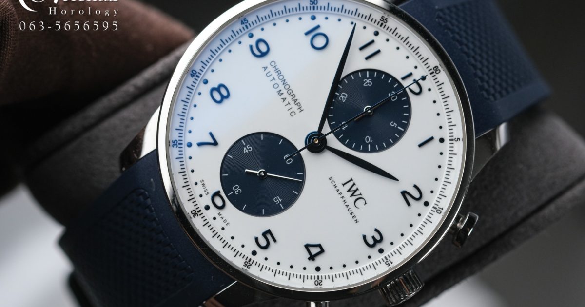 IWC Portuguese Chronograph Blue Panda Dial - Oriental Horology